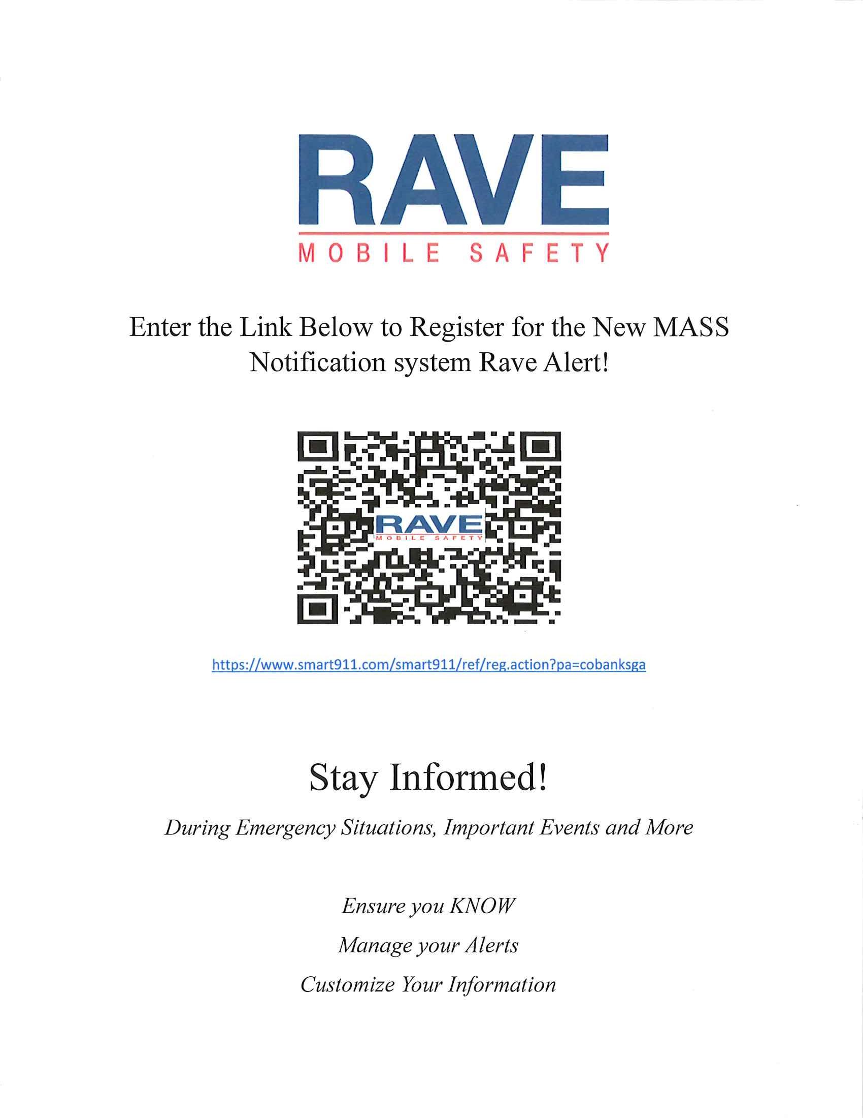 New Rave Alert Mass Notification Option for Citizens | Banks County Georgia